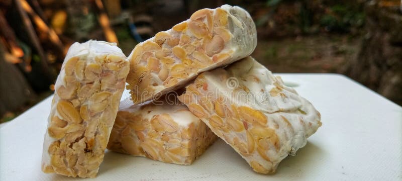 Tempe O Tempeh Es Una Comida Tradicional Indonesia Foto de archivo ...