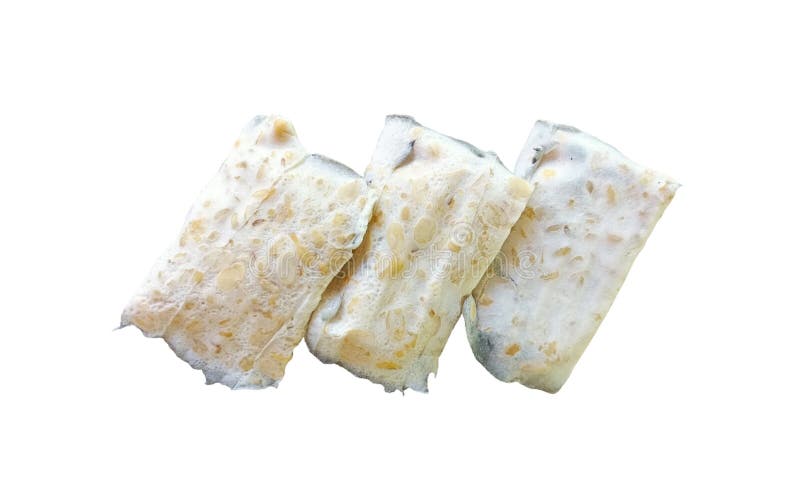 Tempe or Tempeh Isolated Over White Background Stock Photo - Image of ...
