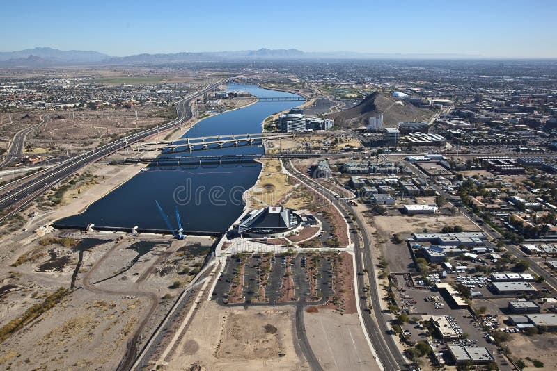 Tempe Town Lake stock photo. Image of park, peaks, tempe - 26514420