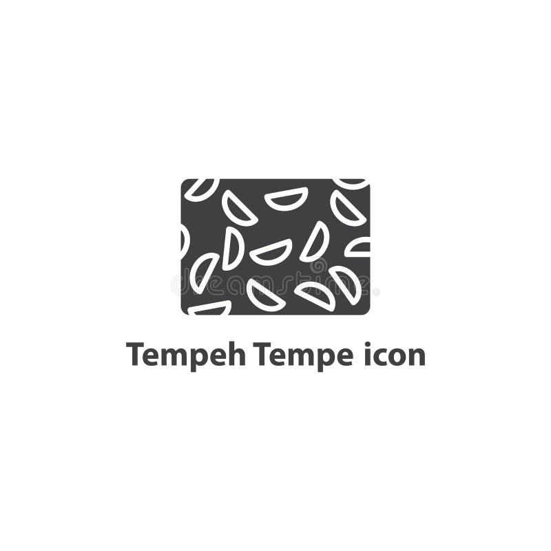 Tempeh tempe icon vector stock vector. Illustration of soya - 206463177