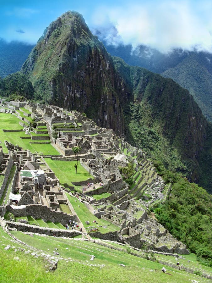 Tempel Complexe Machu Picchu in Peru Stock Afbeelding - Image of ...