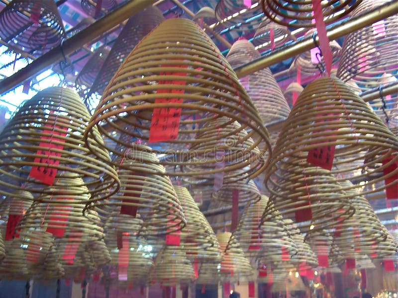 Chinese Temple Incense Coils Stock Photo - Image of asian, religion ...