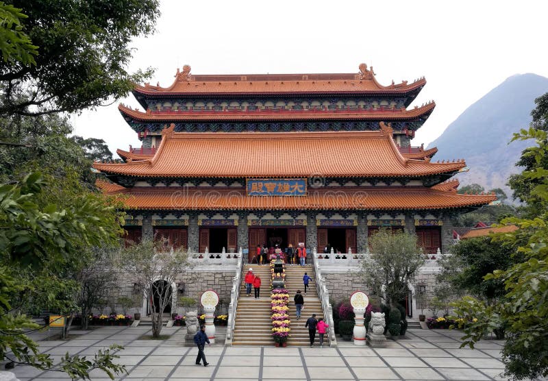 Kloster PO-Lin, Hong Kong redaktionelles stockbild. Bild von asien ...