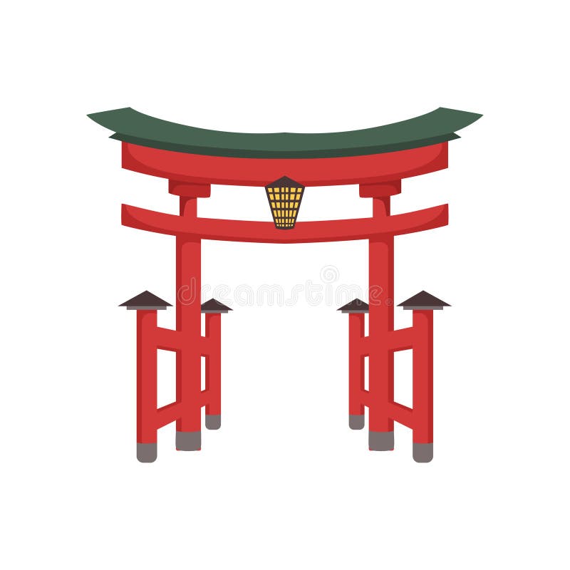 Tempel-Tor-japanisches Kultur-Symbol Vektor Abbildung - Illustration ...