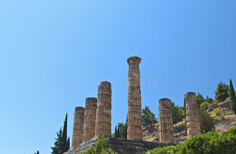 Tempel Van Apollo in Delphi in Griekenland Stock Foto - Image of delphi ...