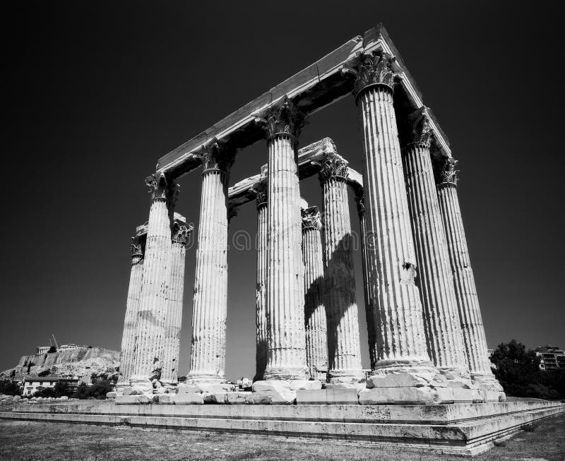 Tempel van Zeus stock foto. Image of grieks, acropolis - 21966376