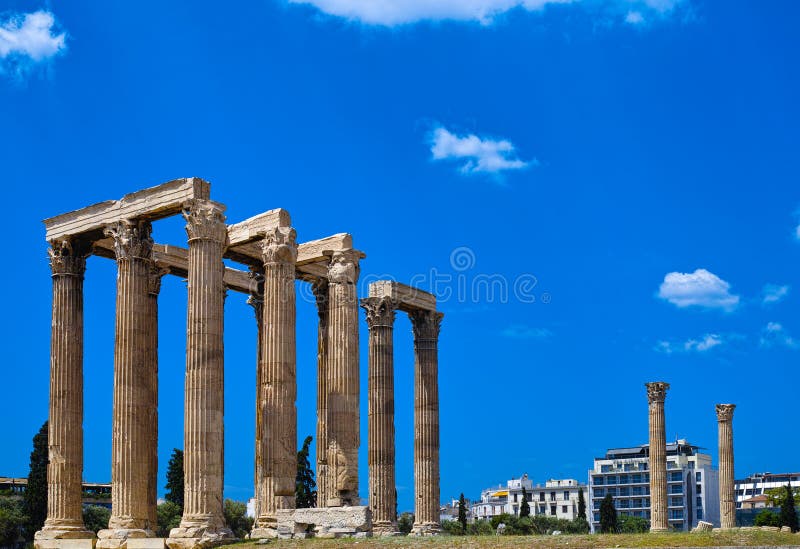 Tempel Van Zeus, Olympia, Griekenland Stock Afbeelding - Image of ...