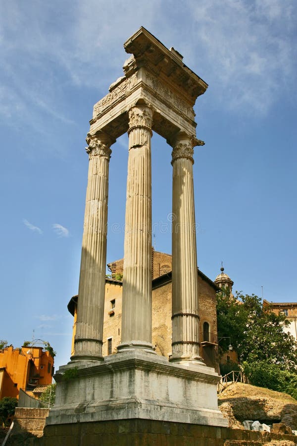 Tempel Von Apollo, Teatro Di Marcello, Rom Stockbild - Bild von spalte ...
