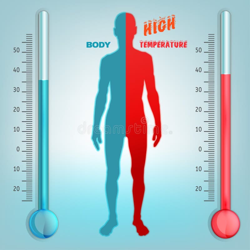 Temperatura Del Cuerpo Del Vector Ilustración del Vector - Ilustración ...