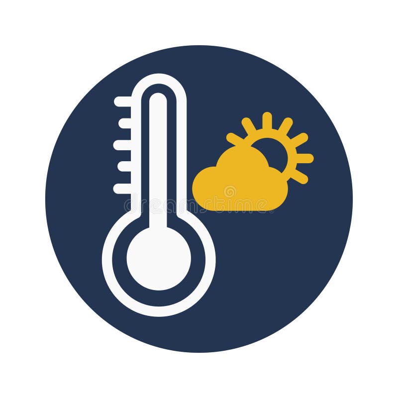 Temperature, Cloud, Sun, Thermometer Fully Editable Vector Icon Stock ...