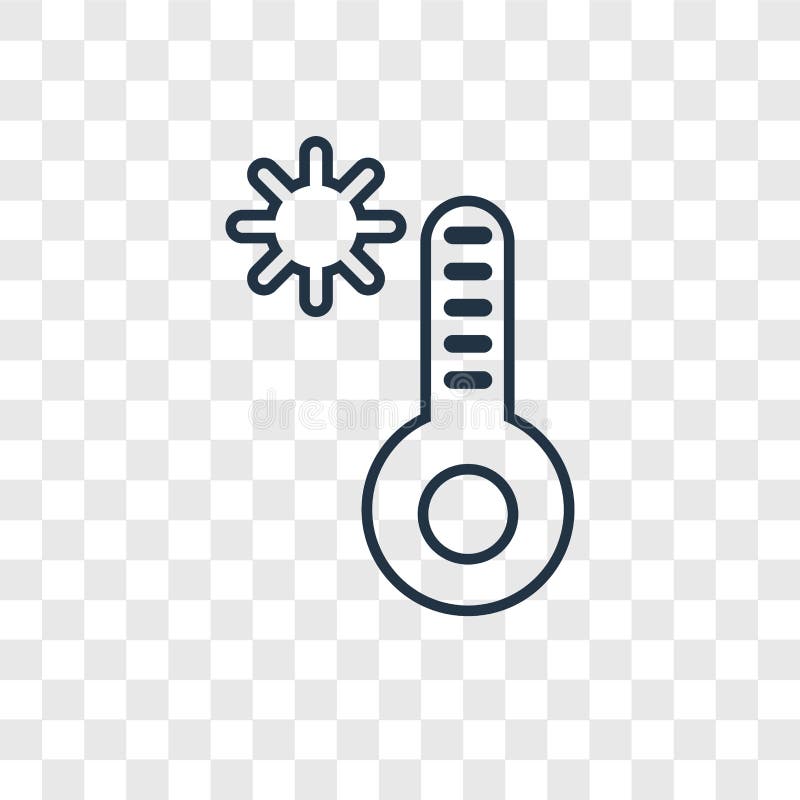 Temperature Concept Vector Linear Icon Isolated on Transparent B Stock ...