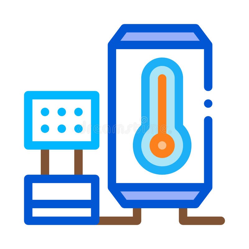 Temperature Control Device Icon Vector Outline Illustration Stock ...