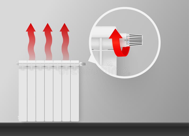 Temperature Control for Heaters Infographic Scheme Realistic Vector ...