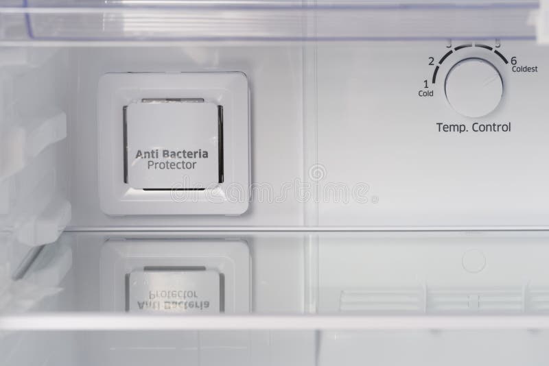 Temperature Control Icon in Refrigerator Stock Photo - Image of display ...