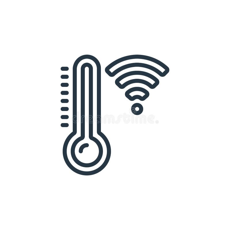 Temperature Control Icon Vector from Internet of Things Concept. Thin ...