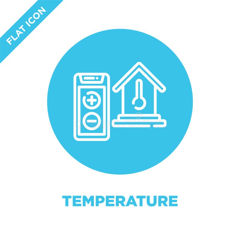 Temperature Control Icon Vector from Smart Home Collection. Thin Line ...