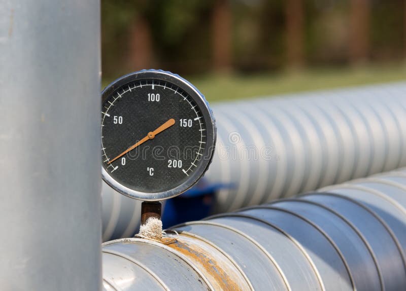 Temperature Control Valves and Pipes in Modern Dairy Stock Photo ...