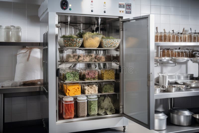 Temperature-controlled Holding Cabinet with Variety of Ingredients and ...