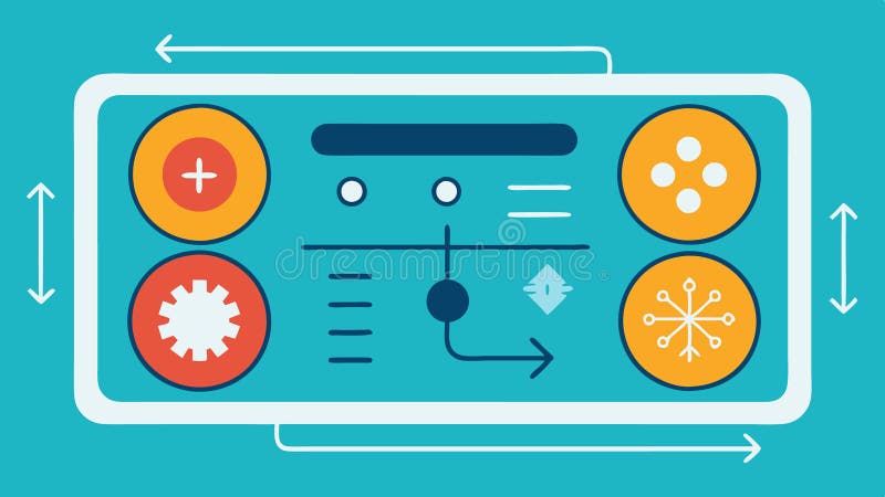 Temperature Controls a Digital Interface Panel Displaying Various ...