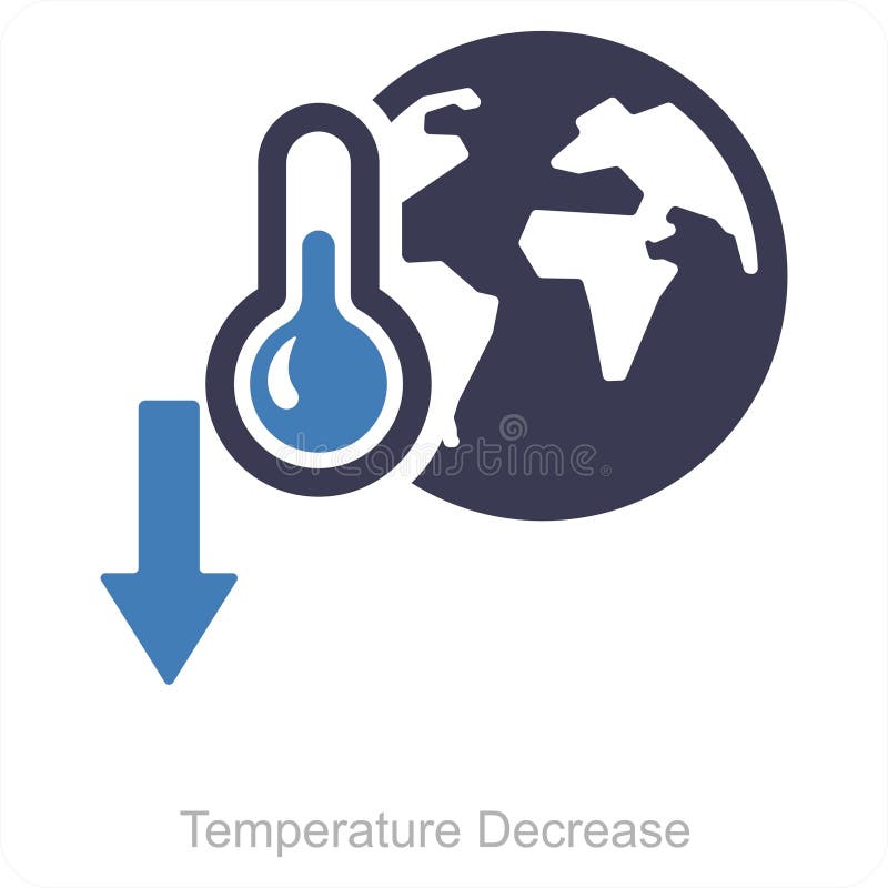Temperature Decrease stock illustration. Illustration of vector - 340075600