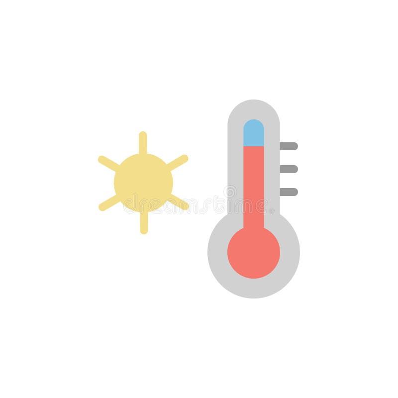 Temperature, Hot, Sun Icon. Simple Color Vector Elements of Vacation ...