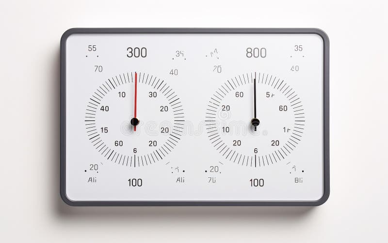 Temperature and Humidity Clock Isolated on Transparent Background ...