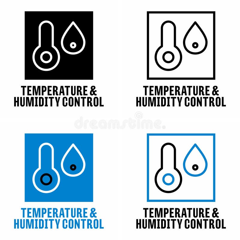 Temperature and Humidity Control Vector Information Sign Stock Vector ...