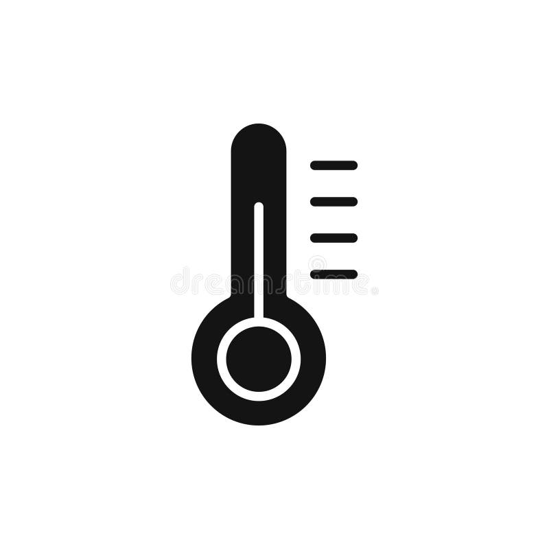 Temperature Icon Isolated on White Background Stock Vector ...