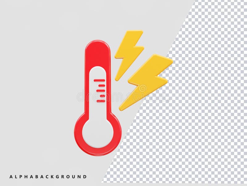 Temperature Icon Vector Illustration Element 3d Rendering Transparent ...