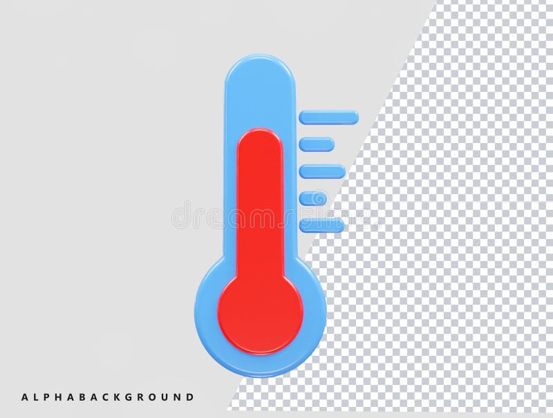 Temperature Icon Vector Illustration Element 3d Rendering Transparent ...