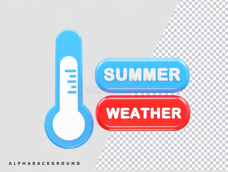 Temperature Icon Vector Illustration Element 3d Rendering Transparent ...