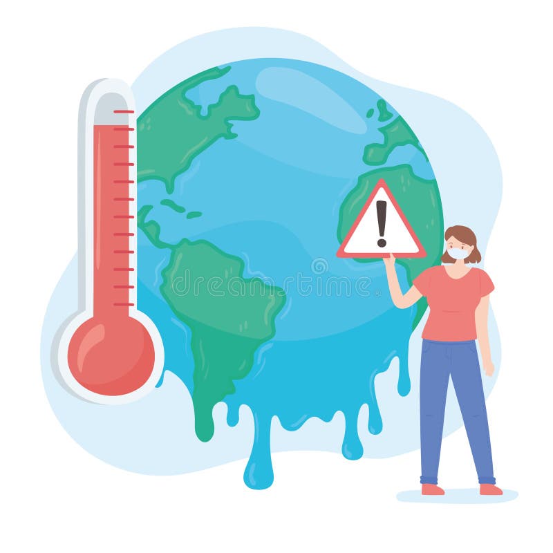 Temperature Alert Icon. High Heat or Fire Danger Warning Simple Vector ...