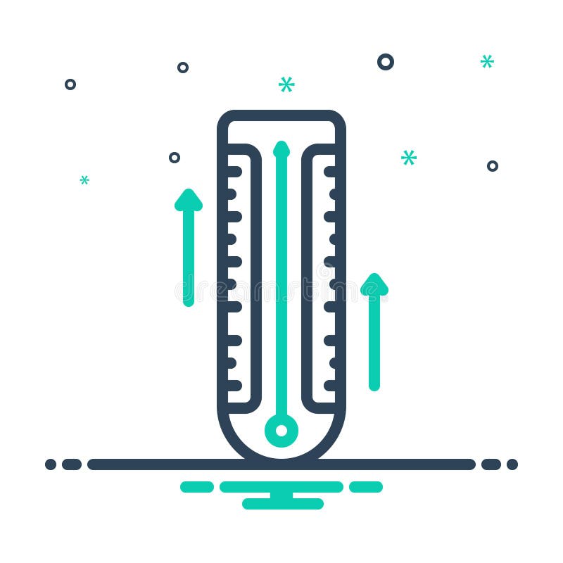 Mix Icon for Temperature Increase, Temperature and Weather Stock Vector ...