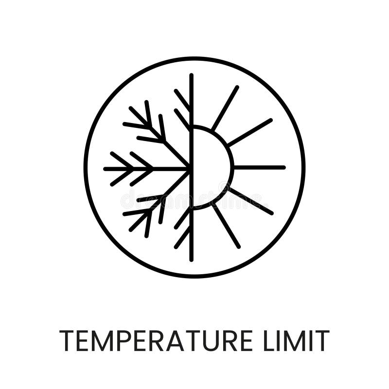 Temperature Limit Line Icon Vector with Editable Stroke Stock Vector ...