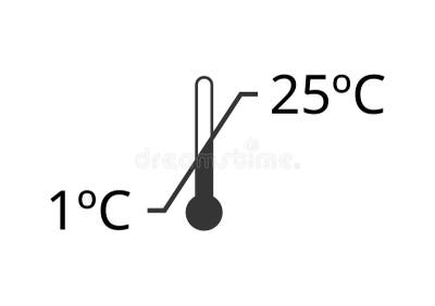 Temperature Limit 1 To 25 Degrees. Concept of Packaging and Regulations ...