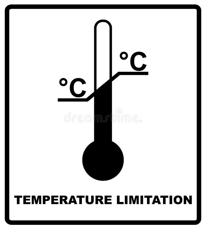 Temperature Limits. Cargo Signs. Temperature Sensitive. Black ...