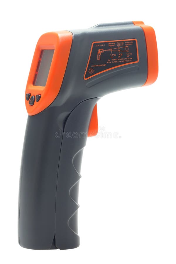 Temperature Measurement Device Isolated on White Background Stock Photo ...