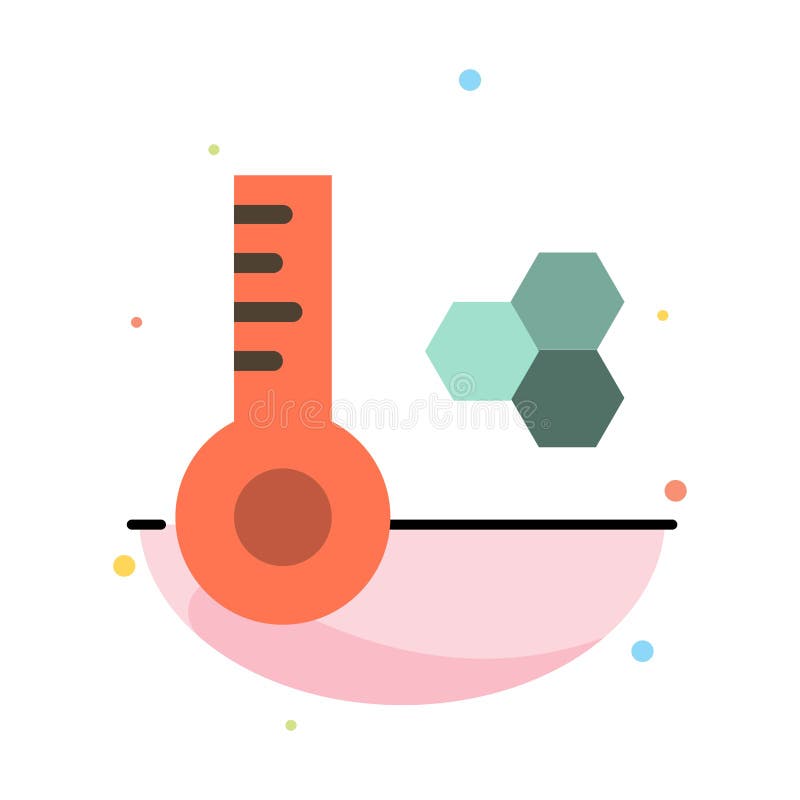 Temperature, Temperature Meter, Thermometer Abstract Flat Color Icon ...