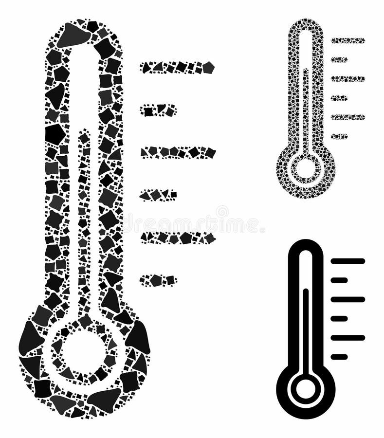 Temperature Mosaic Icon of Unequal Elements Stock Vector - Illustration ...