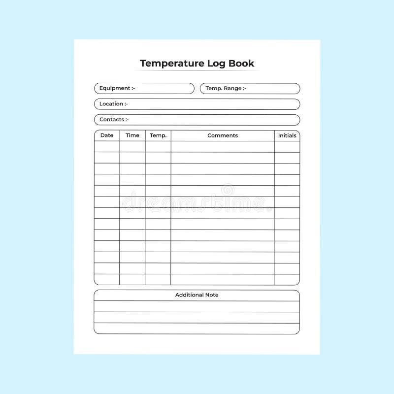 Temperature Notebook KDP Interior. Fever Temperature Tracker and ...