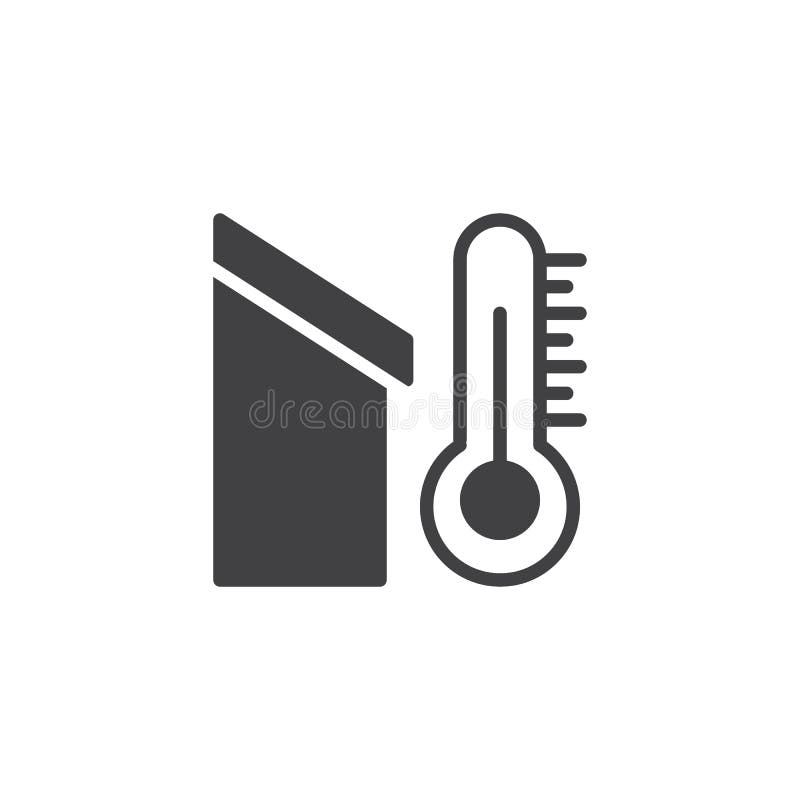 Temperature Outside Icon Vector Stock Vector - Illustration of filled ...