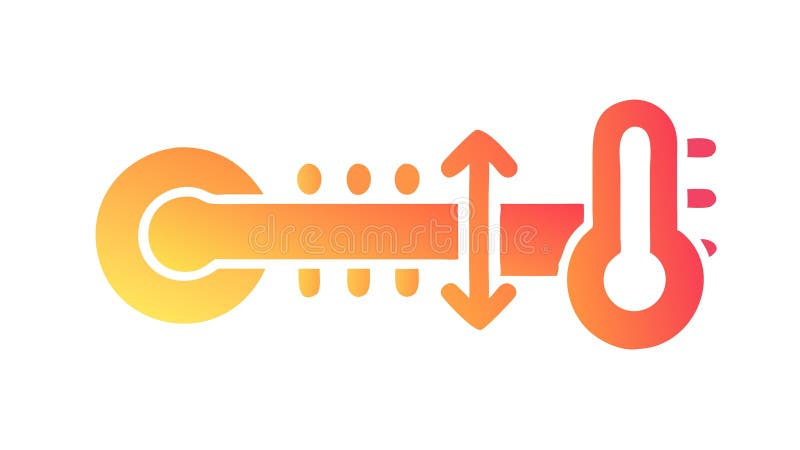 Temperature Range Thermometer, Heating and Cooling Levels, Vector ...
