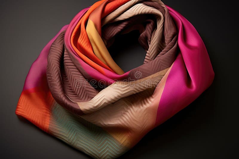 Temperature Regulating Fabric in a Stylish Scarf Stock Illustration ...