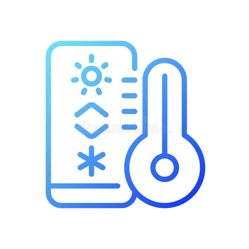 Temperature Regulation Gradient Linear Vector Icon Stock Vector ...