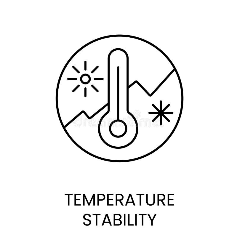 Temperature Resistance Line Icon in Vector with Editable Stroke for ...