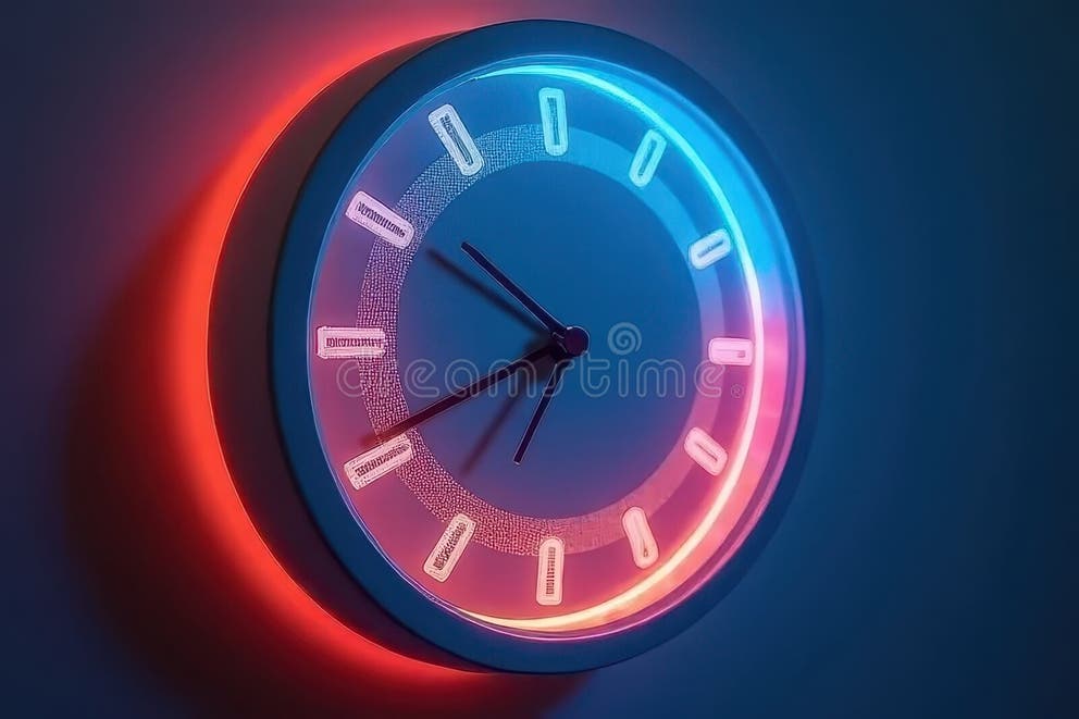 Temperature-Responsive Timepiece with Changing Colors Stock ...