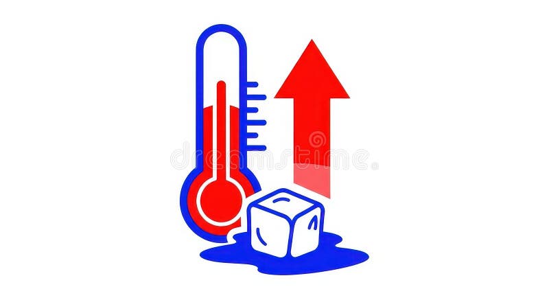Global Warming Concept with Thermometer and Arrow Stock Illustration ...