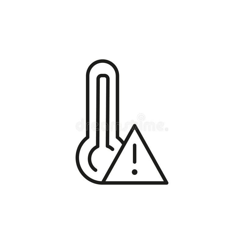 Temperature risk icon stock illustration. Illustration of collapse ...