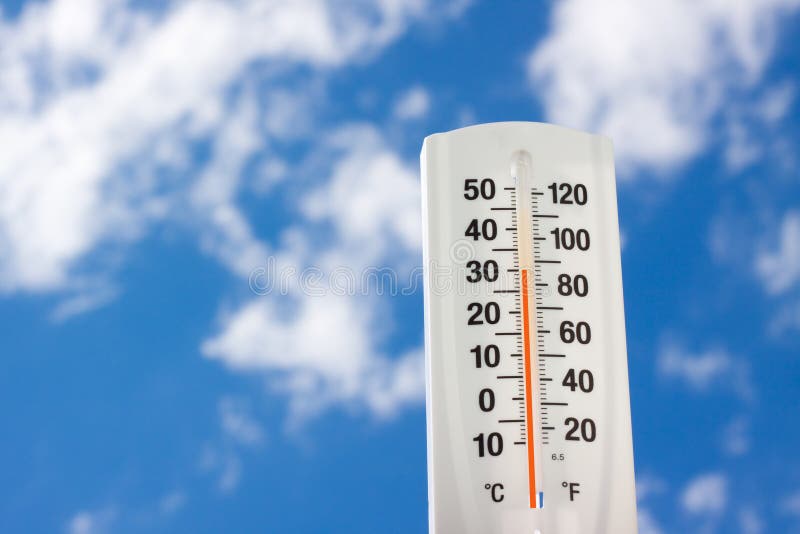 Temperature s rising stock image. Image of warming, simple - 11249569