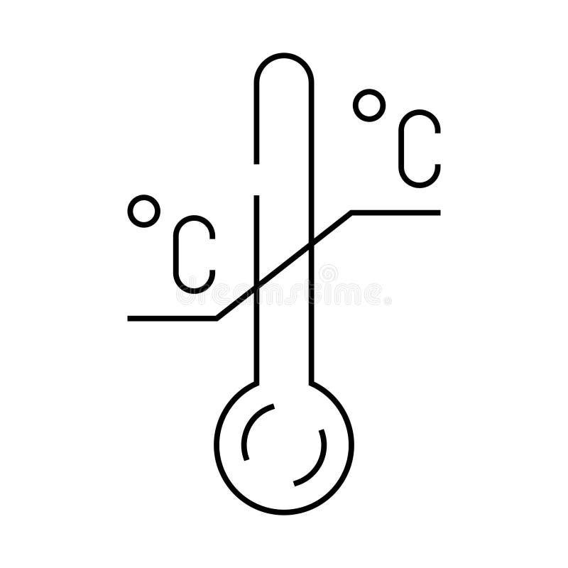 Temperature Sensitive Product Label Warning Line Icon Vector ...
